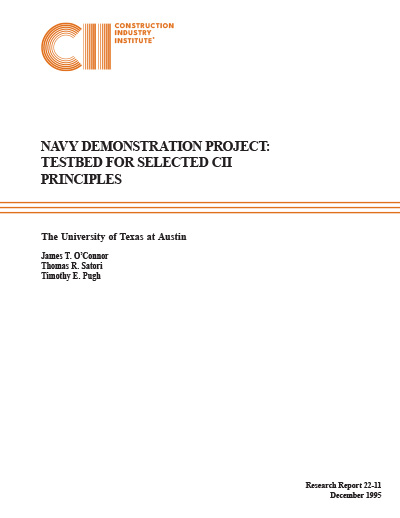 Navy Demonstration Project: Testbed for Selected CII Principles